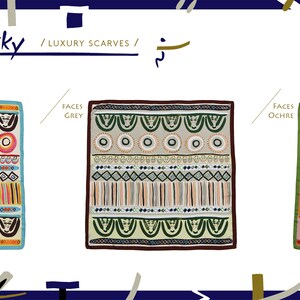 Ready to Ship: Silk Square Scarf, Printed Twill Designer Scarf by Dikla Levsky, Italian Quality ...