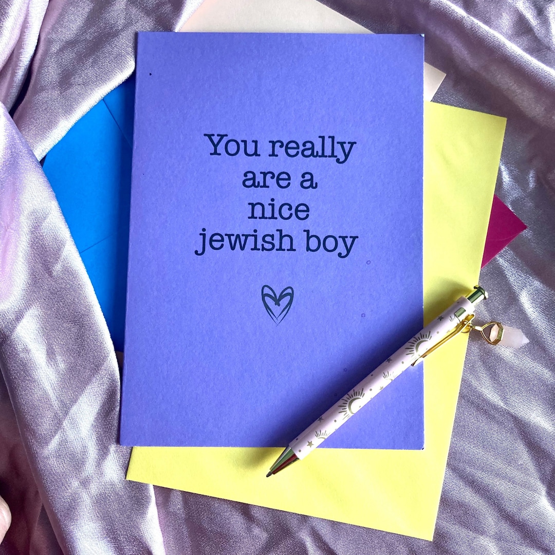 You Really Are a Nice Jewish Boy, Funny Jewish Valentine’s Day Card ...