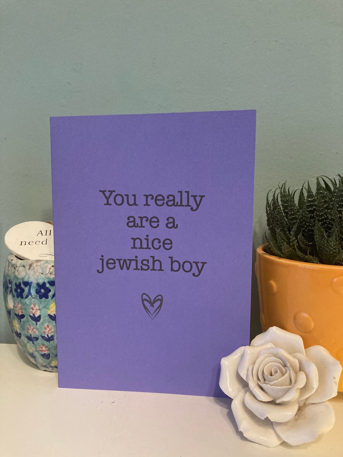 You Really Are a Nice Jewish Boy Funny Jewish Valentines Day | Etsy UK