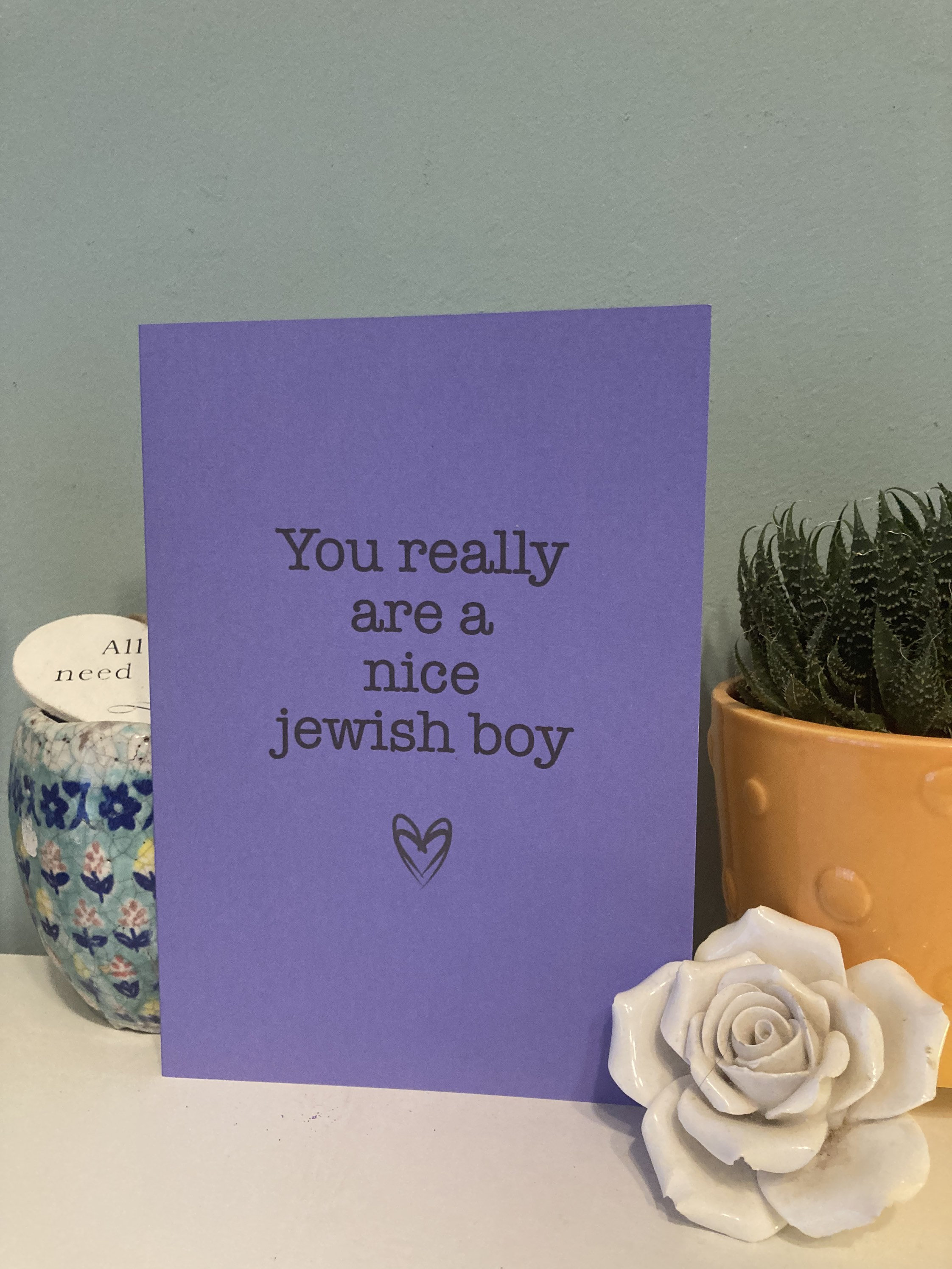 You Really Are a Nice Jewish Boy Funny Jewish Valentines Day | Etsy UK