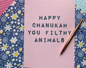 Funny Chanukah Card | Etsy