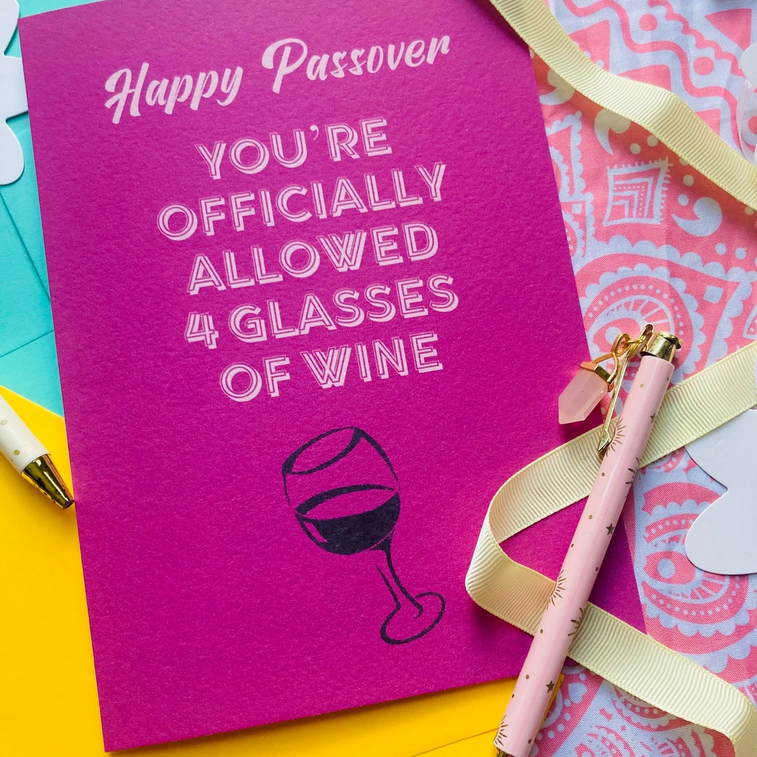 Funny Passover Card With Sandwich, Jewish Pesach Card, Chag Sameach ...