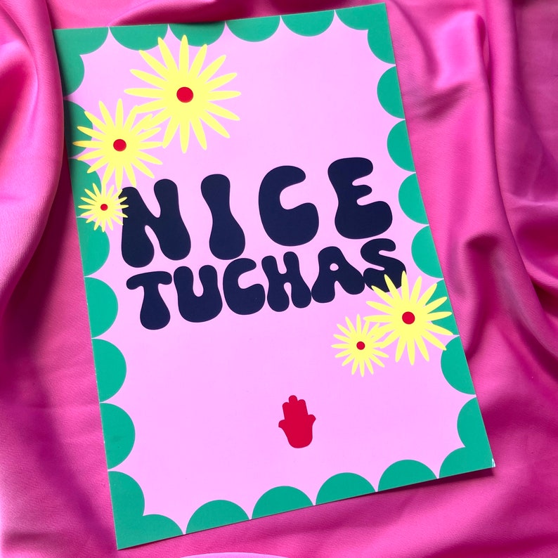 Nice Tuchas Funny Jewish Art Print, Modern Jewish Home, Judaica Gift ...
