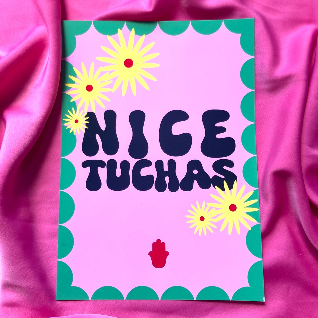 Nice Tuchas Funny Jewish Art Print, Modern Jewish Home, Judaica Gift ...