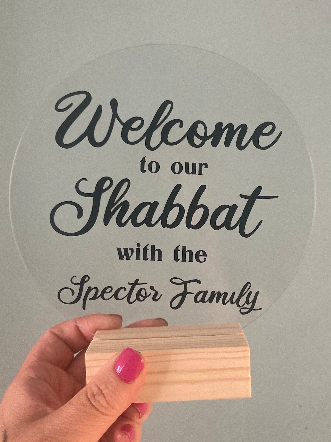 Welcome to Our Shabbat With the ‘family Name’ Family. Table Sign for ...