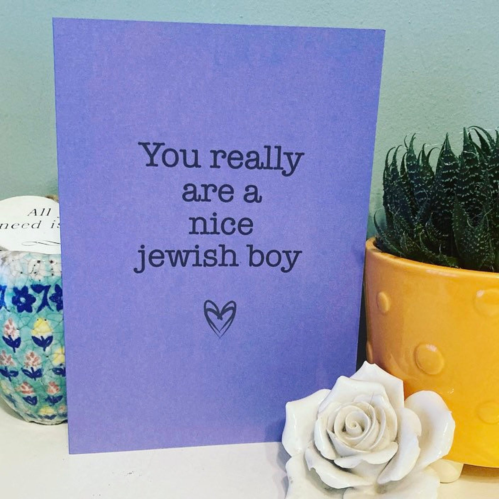 You Really Are a Nice Jewish Boy Funny Jewish Valentines Day | Etsy UK