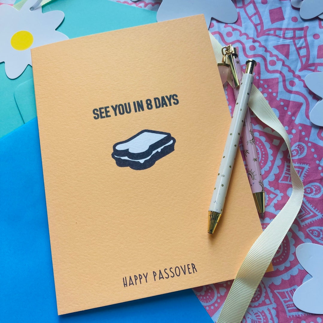 Funny Passover Card With Sandwich, Jewish Pesach Card, Chag Sameach ...