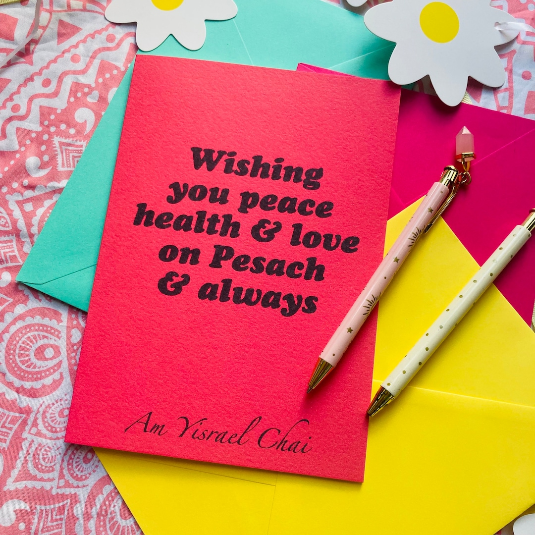Wishing You Peace, Health and Love at Pesach Card, Jewish Passover Card ...