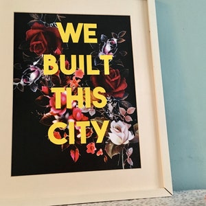We Built This City Art Print, 80s Music Song Lyrics Print, Starship ...