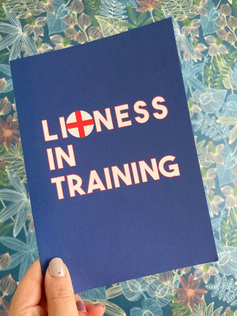 Lioness in Training Birthday Card Football Card Englands - Etsy
