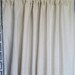 White Linen Curtain Drape, Greek Key Embroidery Curtain, Window Curtain ...