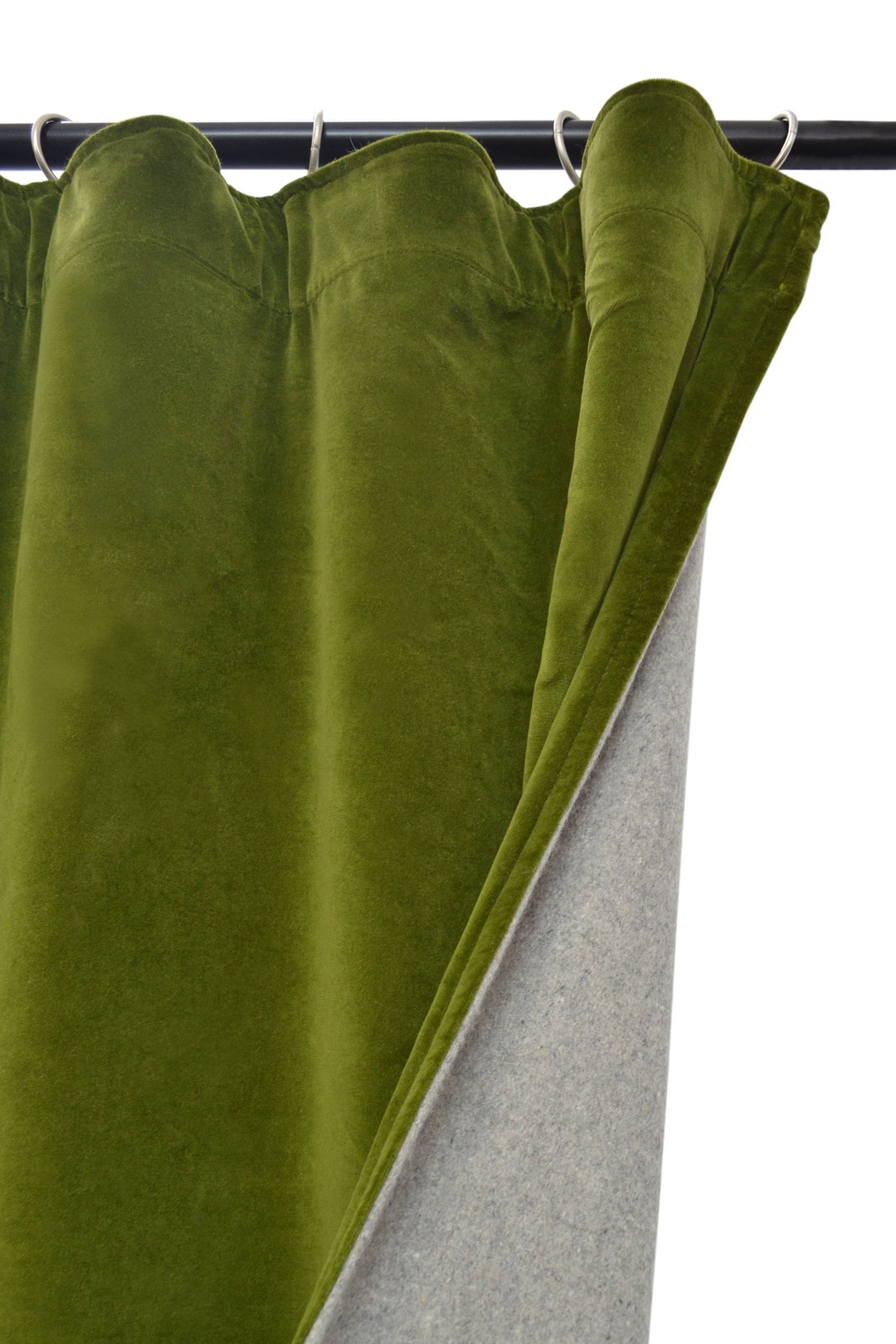 Velvet Curtain With Wool Felt Backing Velvet Thermal Drapes - Etsy