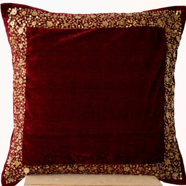 Maroon Pillows - Etsy