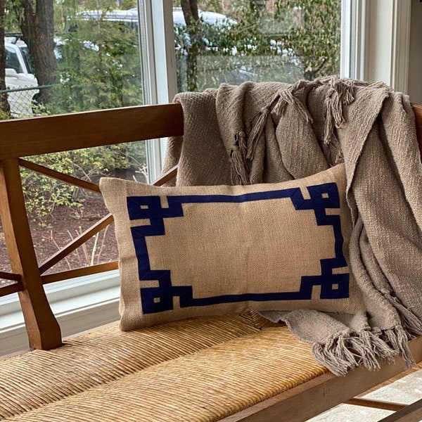 Greek Key Pillow - Etsy