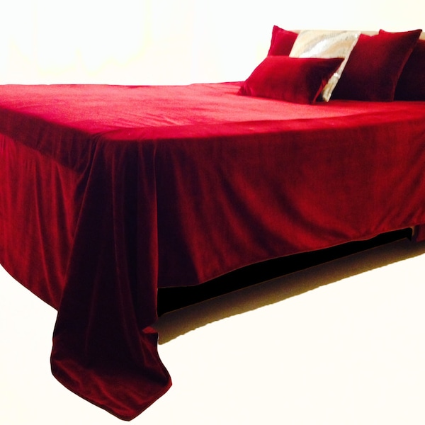 Red Bedspread - Etsy