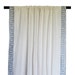 White Linen Curtain Drape, Greek Key Embroidery Curtain, Window Curtain ...