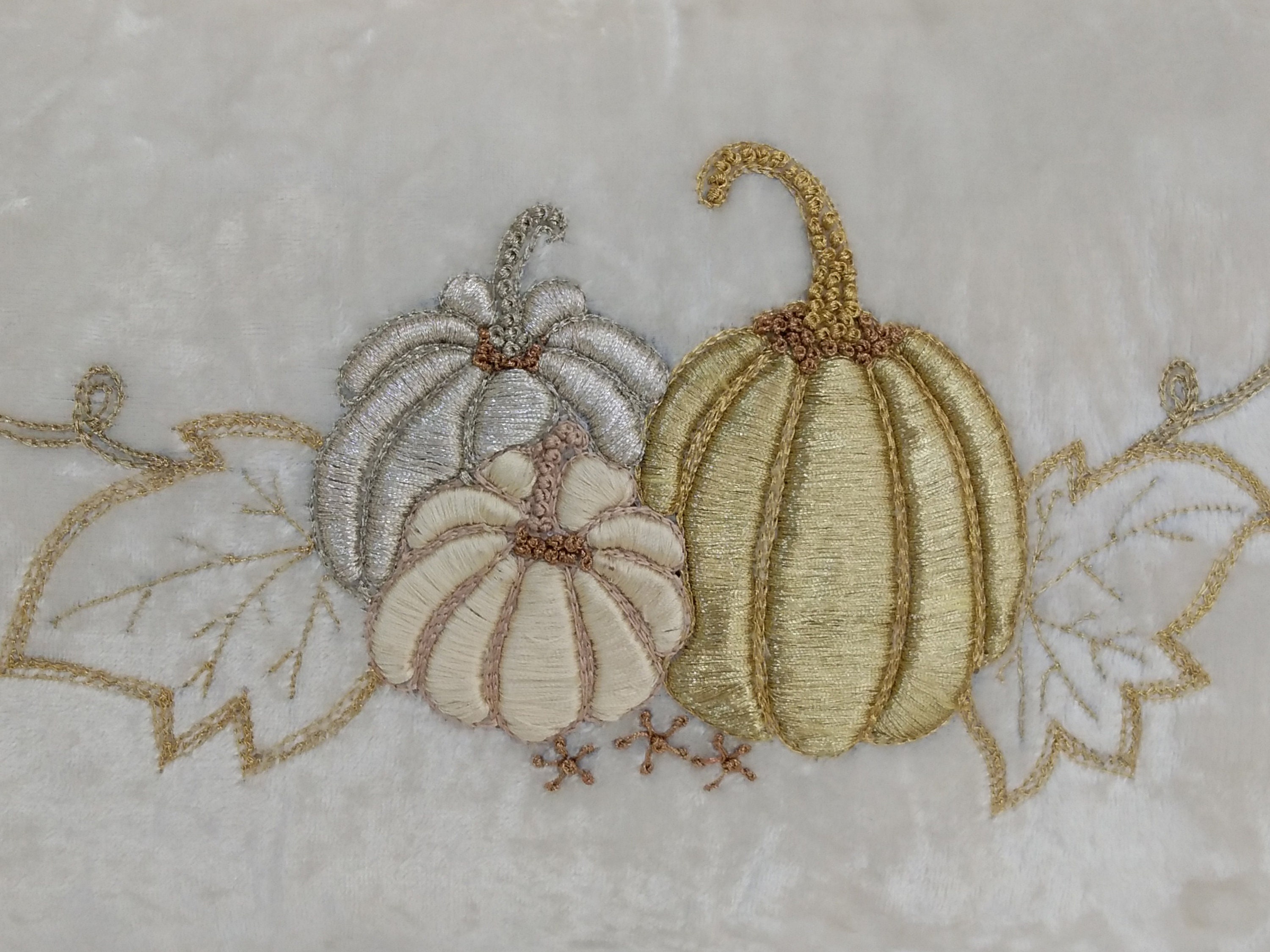 Pumpkin Pillow Cover Fall Pillow Embroidered Pillow Velvet | Etsy