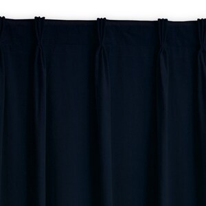 Navy Blue Cotton Velvet Curtain, Custom Velvet Drape, Rod Pocket ...
