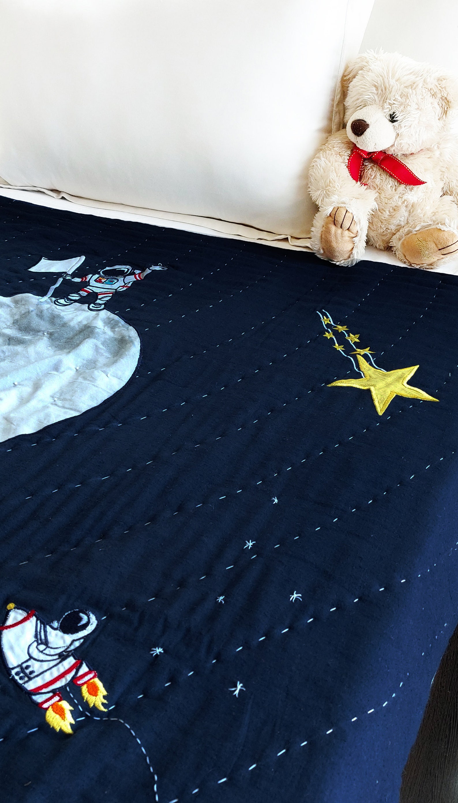 Space Quilt and Shams Astronaut Quilt Toddler Bedding Boys | Etsy