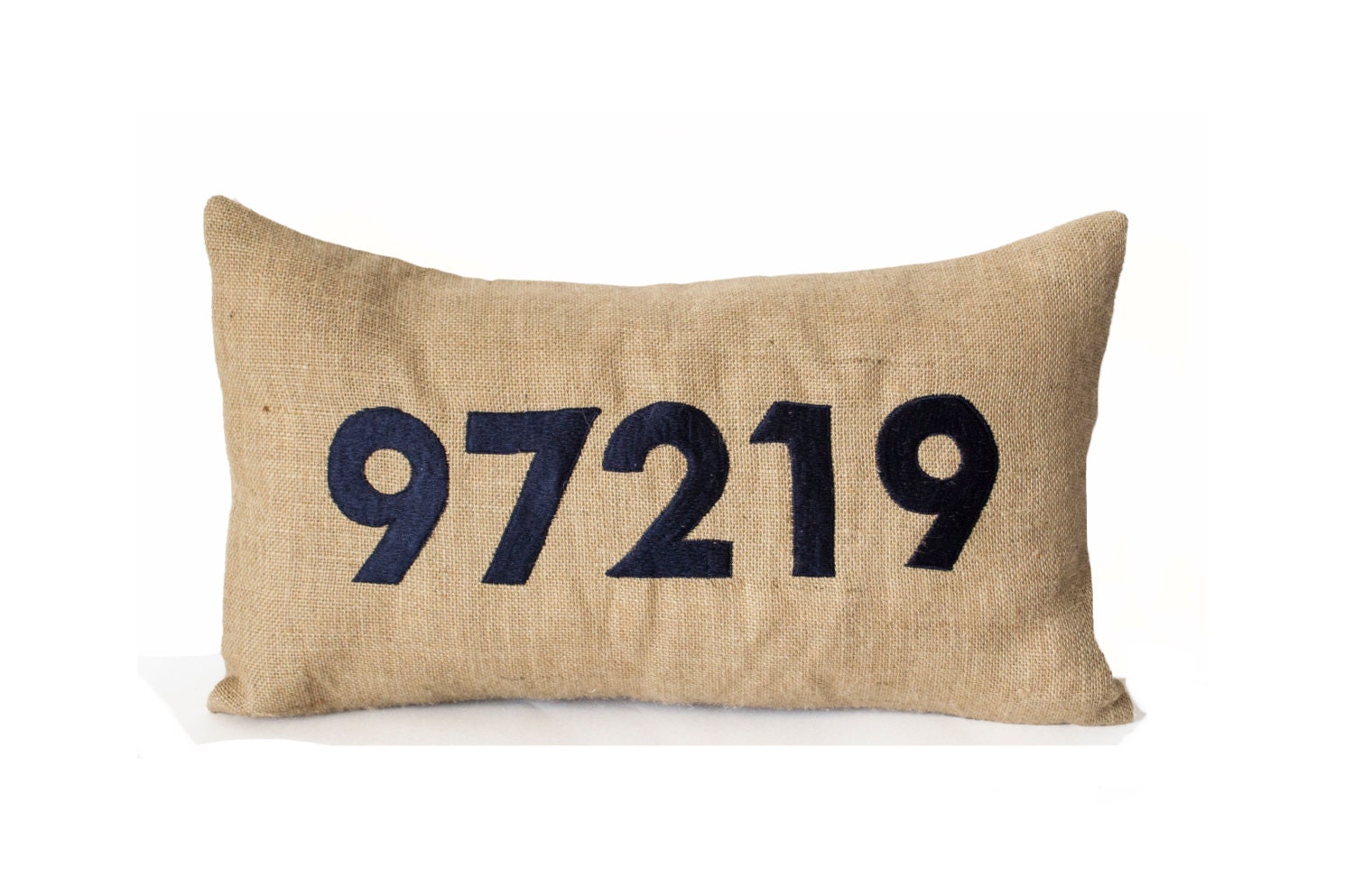 Zip Code Pillow Covers Burlap Pillow Covers Personalized - Etsy