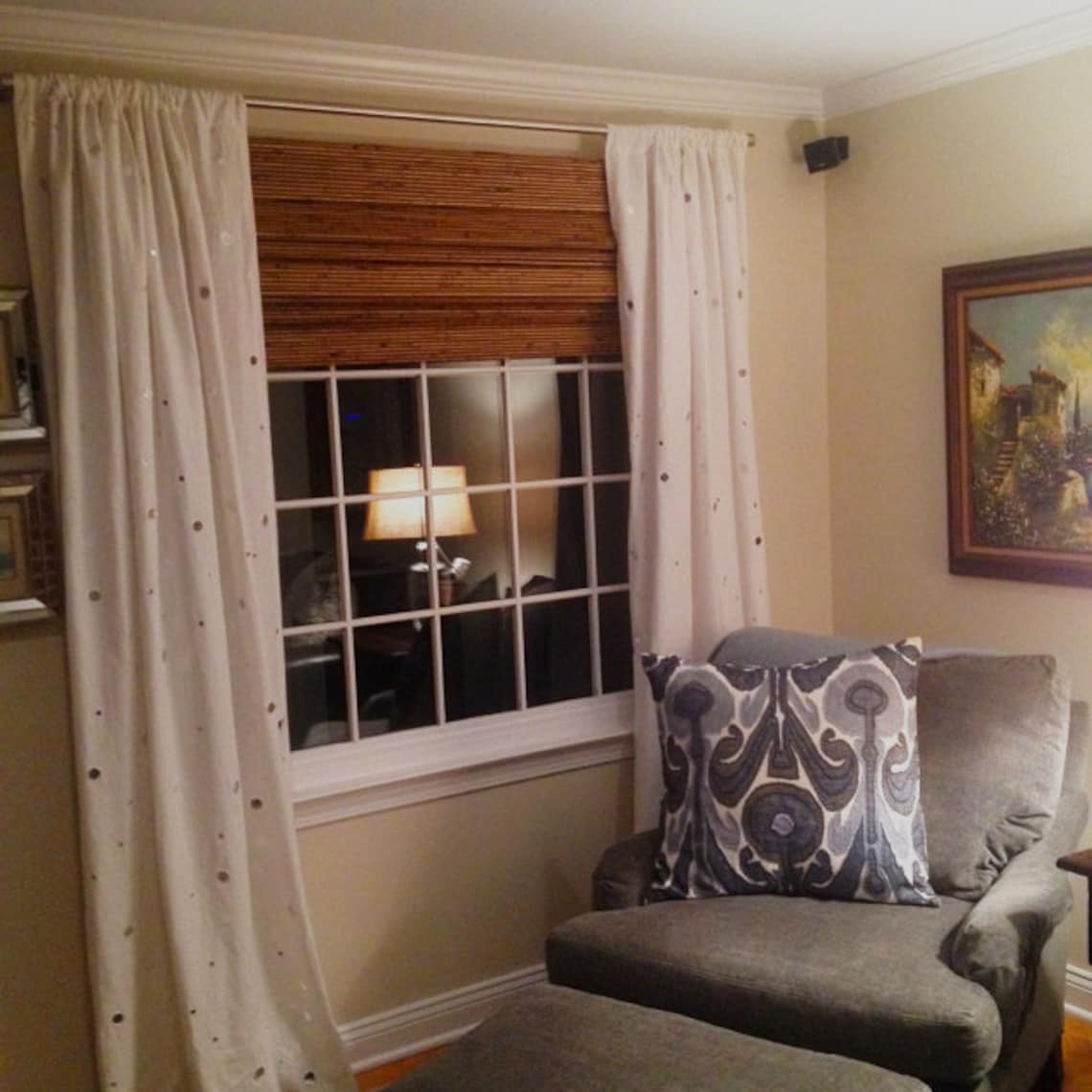 Linen Window Curtains Mirror Embroidery Curtains Window - Etsy