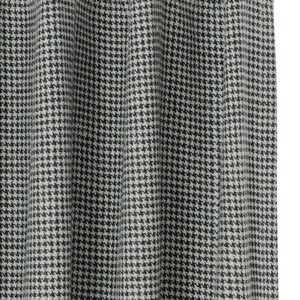 Brown Houndstooth Wool Curtain, Brown Beige Wool Curtain, Yarn Dyed ...