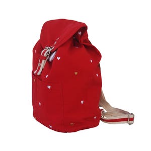 Red Backpack Embroidered Bag for Girls Women's Satchel - Etsy