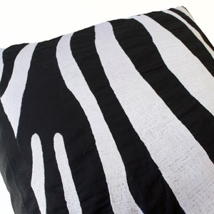 Embroidered Zebra Throw Pillow Cover - Etsy