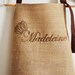 Monogram Burlap Full Aprons Women's Apron Beige Pink - Etsy