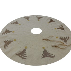 Christmas Tree Skirt, White Tree Skirt, Burlap Tree Skirt, White ...