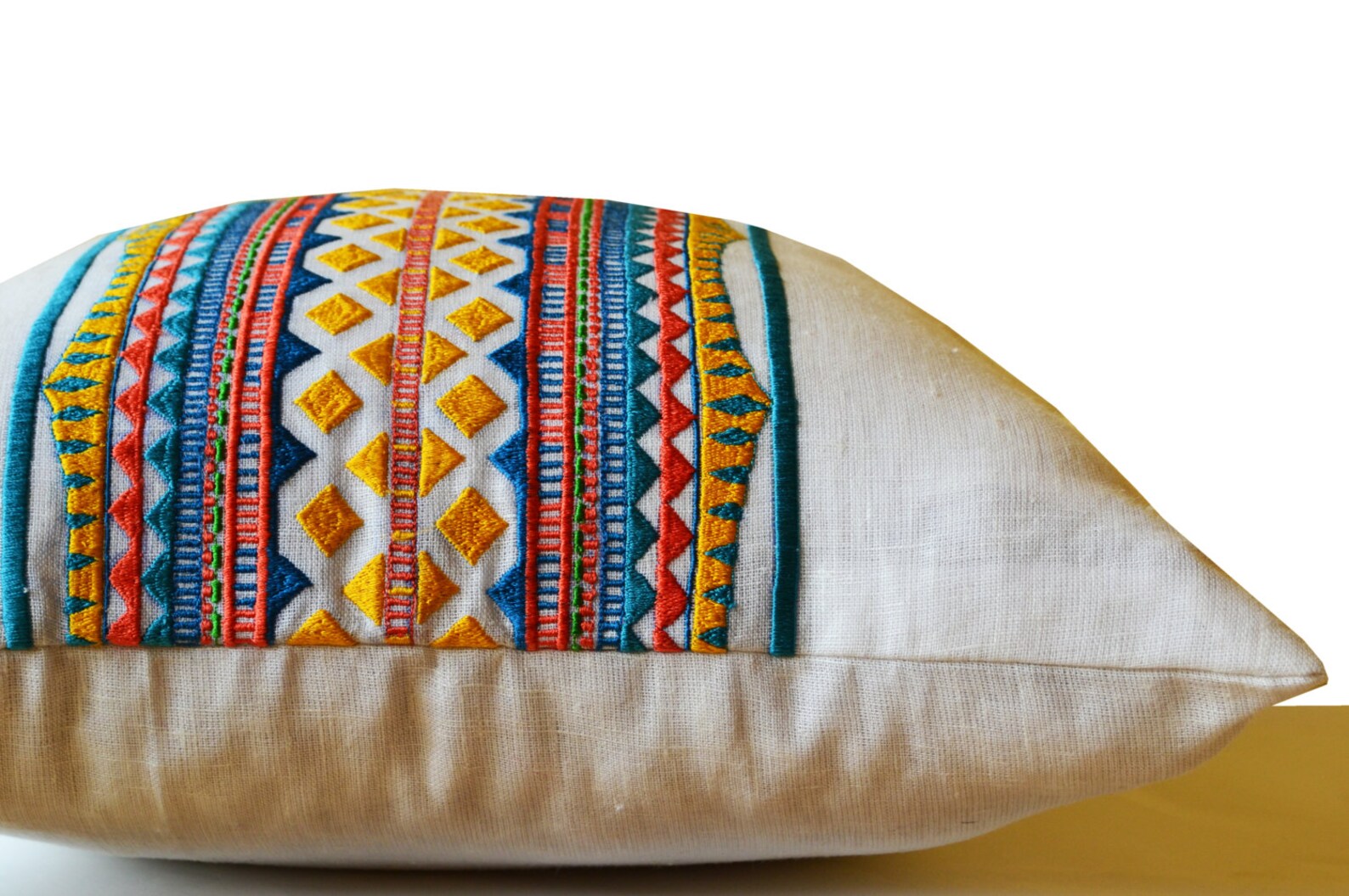 Aztec Pillow Cover, Aztec Throw Pillow, Mexican Throw Pillows, Blue and ...