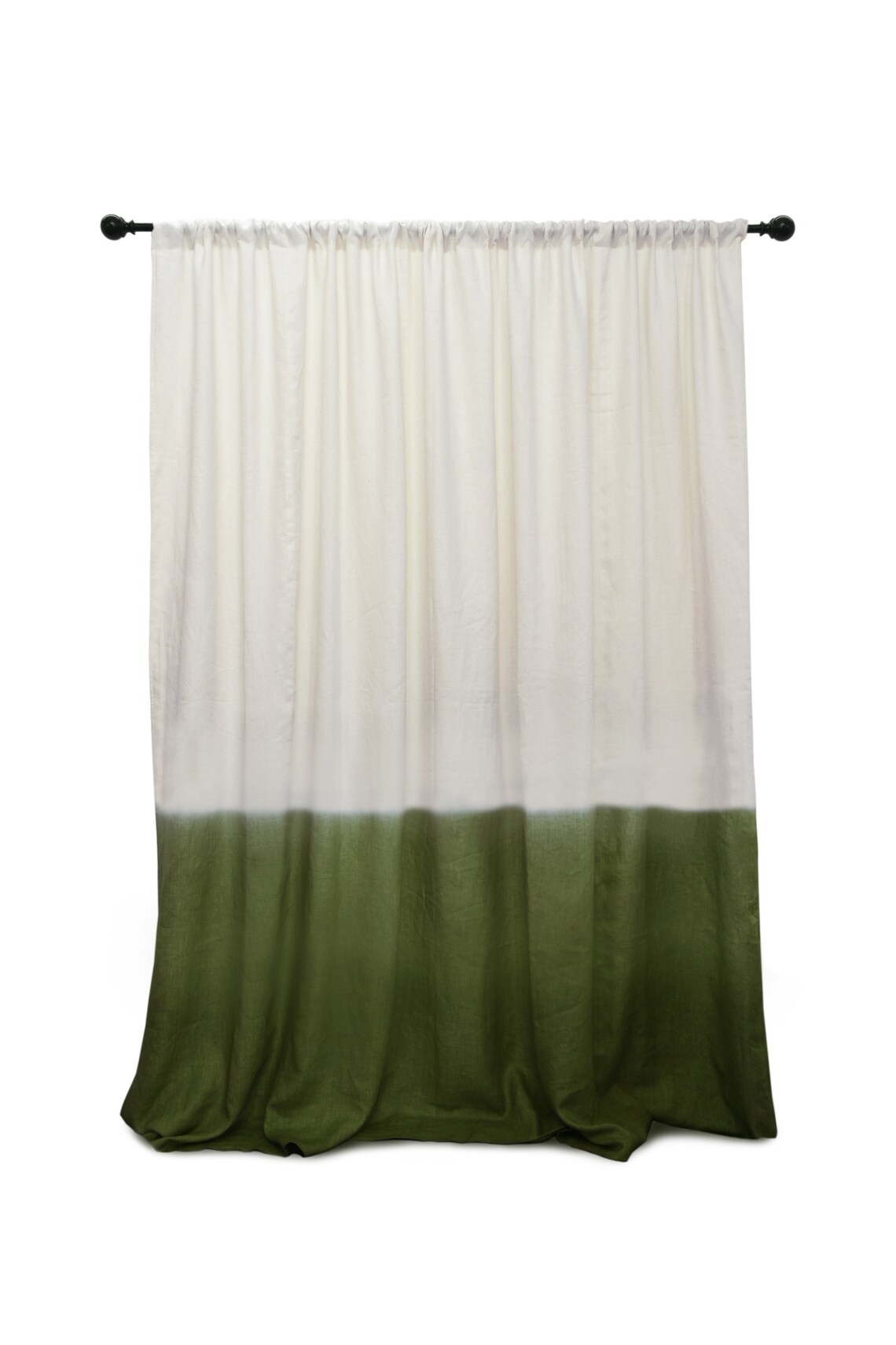 Blue Ombre Linen Curtain, Handmade Linen Curtain, Indigo Ombré Curtain ...