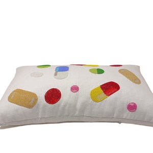 Chill Pill Pillow, Pop Art Lumbar Pillow, Pill Art Throw Pillow, Trendy ...