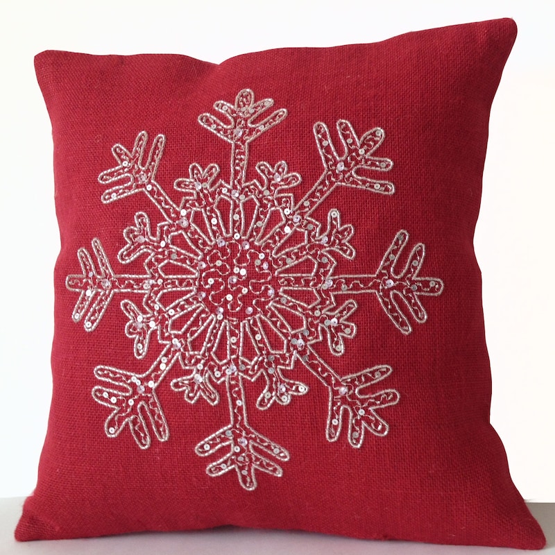 Snowflake Pillow - Etsy