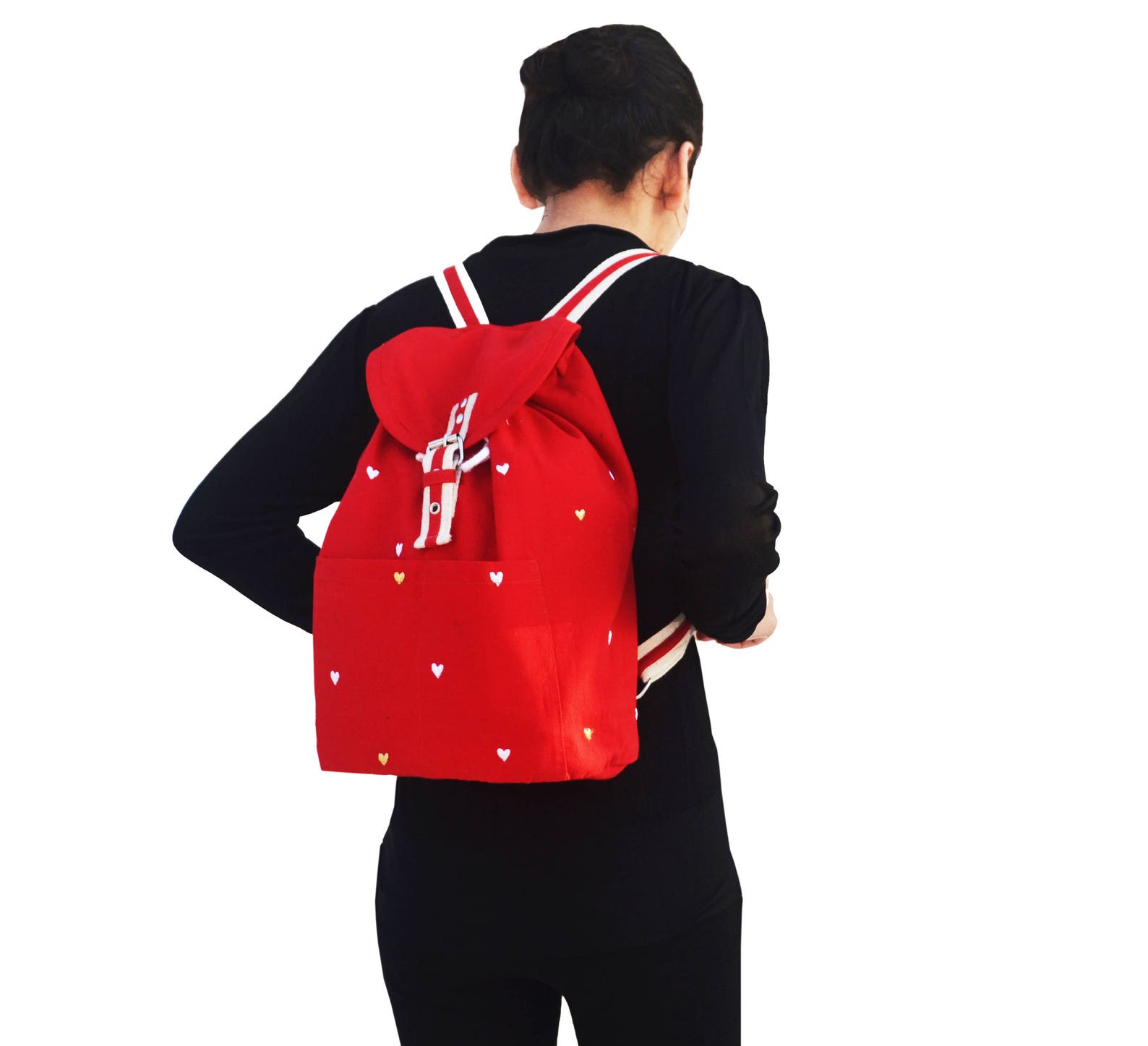 Red Backpack Embroidered Bag for Girls Women's Satchel - Etsy