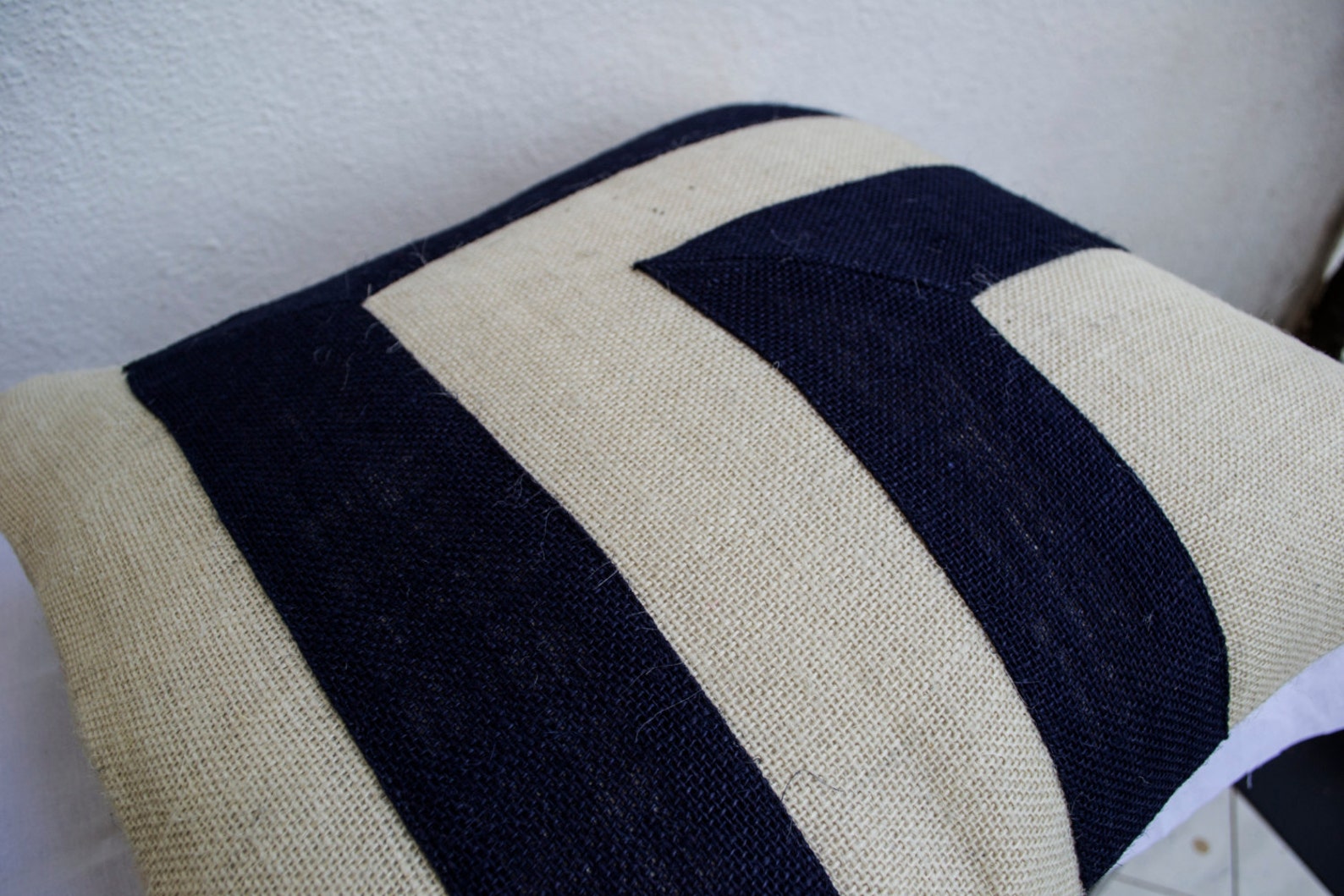 Color block Stripe pillow Black white pillow Black Decor | Etsy