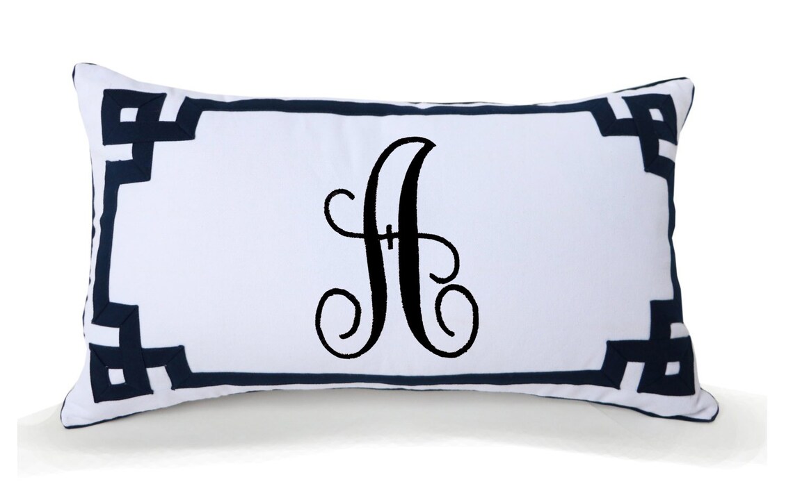 Monogram Pillow Cover Monogrammed Pillow Personalized Gift - Etsy