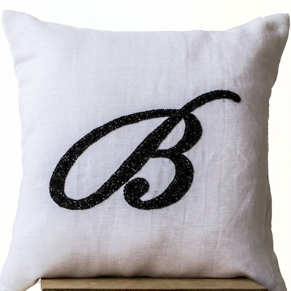 Initial Pillow - Etsy