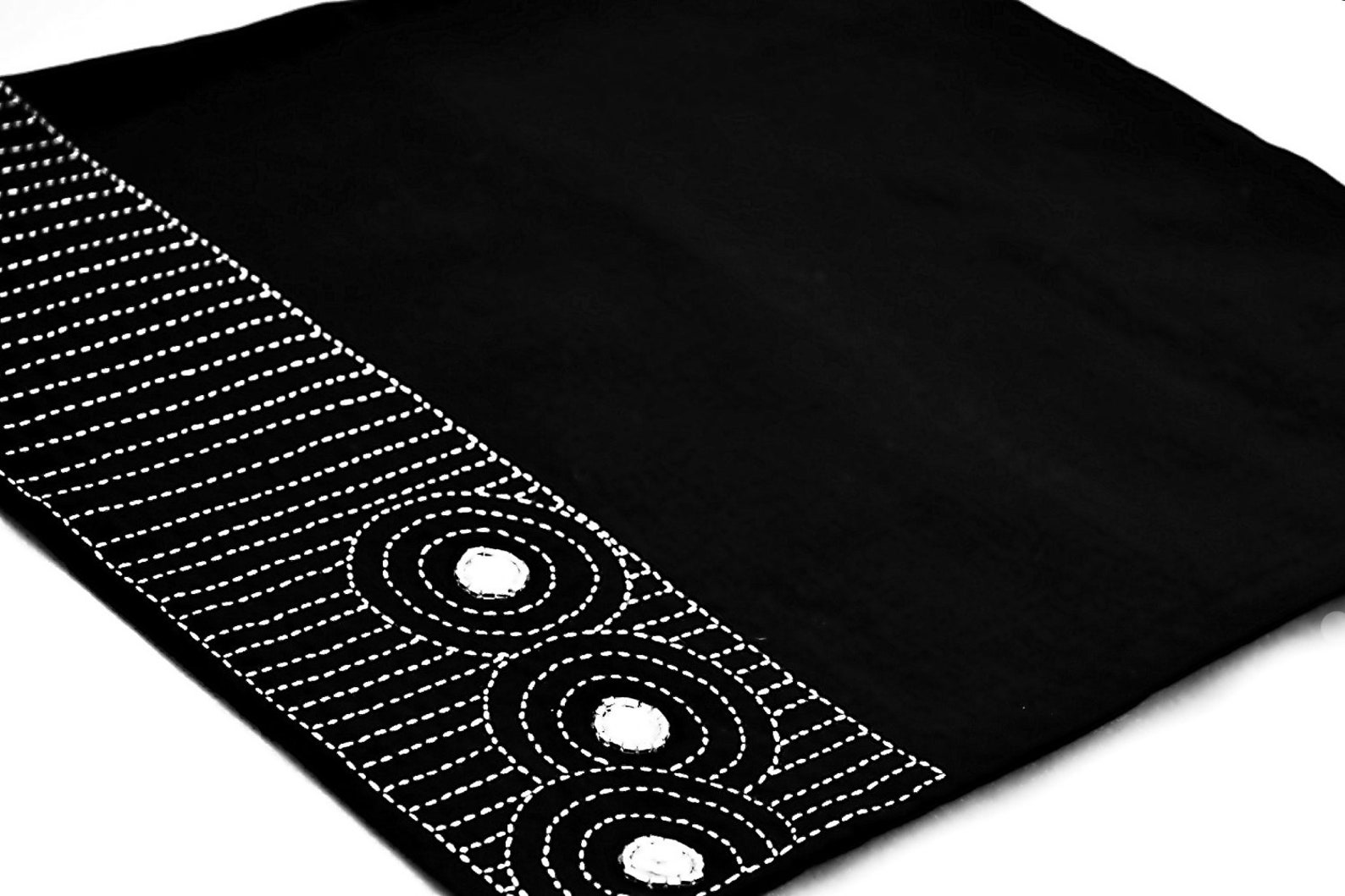 Sashiko Japanese Embroidery Placemats Embroidered Mats Black - Etsy