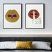 Hush Lip Wall Art, Pop Art Framed Wall Décor, Girl Woman Retro Wall Art ...