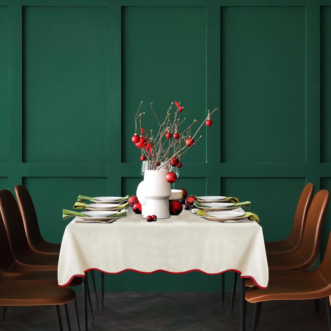 Scallop Edge Table Cloth, Ripple Table Cloth, Custom Made Table Linen ...