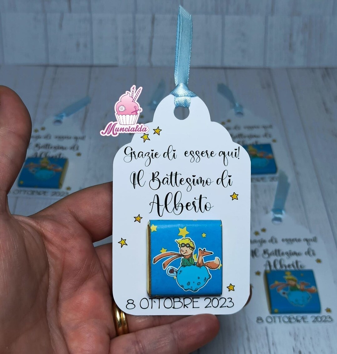 Little Prince, Place Card With Chocolate, Little Prince Baptism ...