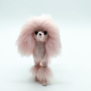 Plush Miniature Poodle 4'' for Fashion Doll, Dollhouse Pet, Poodle ...