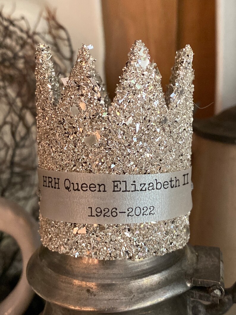 Silver German Glass Glitter Mini Crown HRH Queen Elizabeth - Etsy