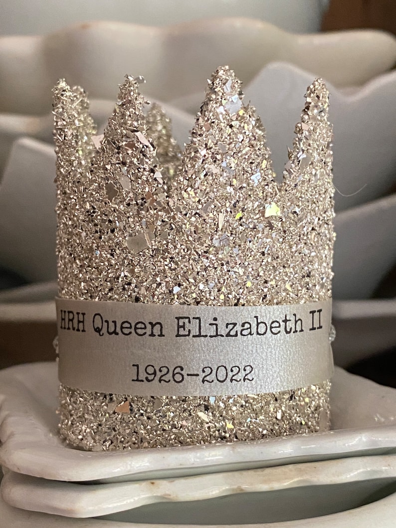 Silver German Glass Glitter Mini Crown HRH Queen Elizabeth - Etsy