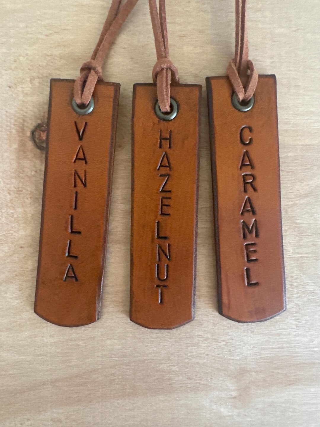 Personalized Leather Coffee Syrup Bottle Tag: Unique Gift for Home ...