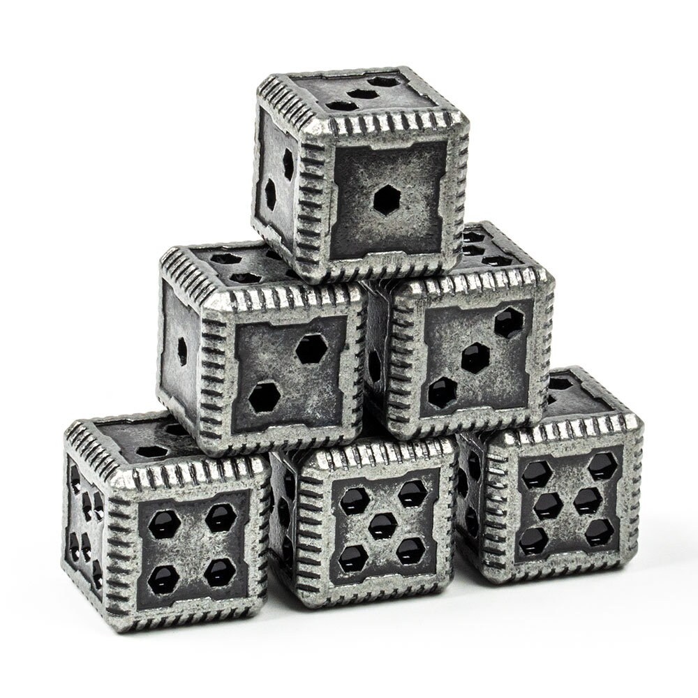 Sci-fi Hex Gen2 Heavy Metal Six Sided 16mm D6 Dice 6 Pack - Etsy Canada