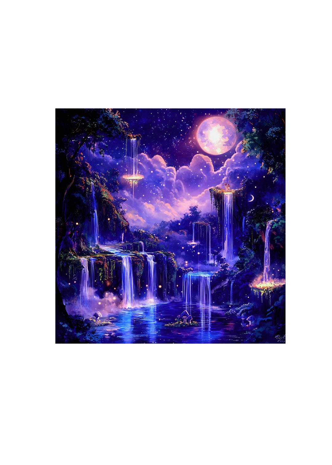 Ethereal Dreamscape Wall Art – Surreal Fantasy Print, Celestial Home ...