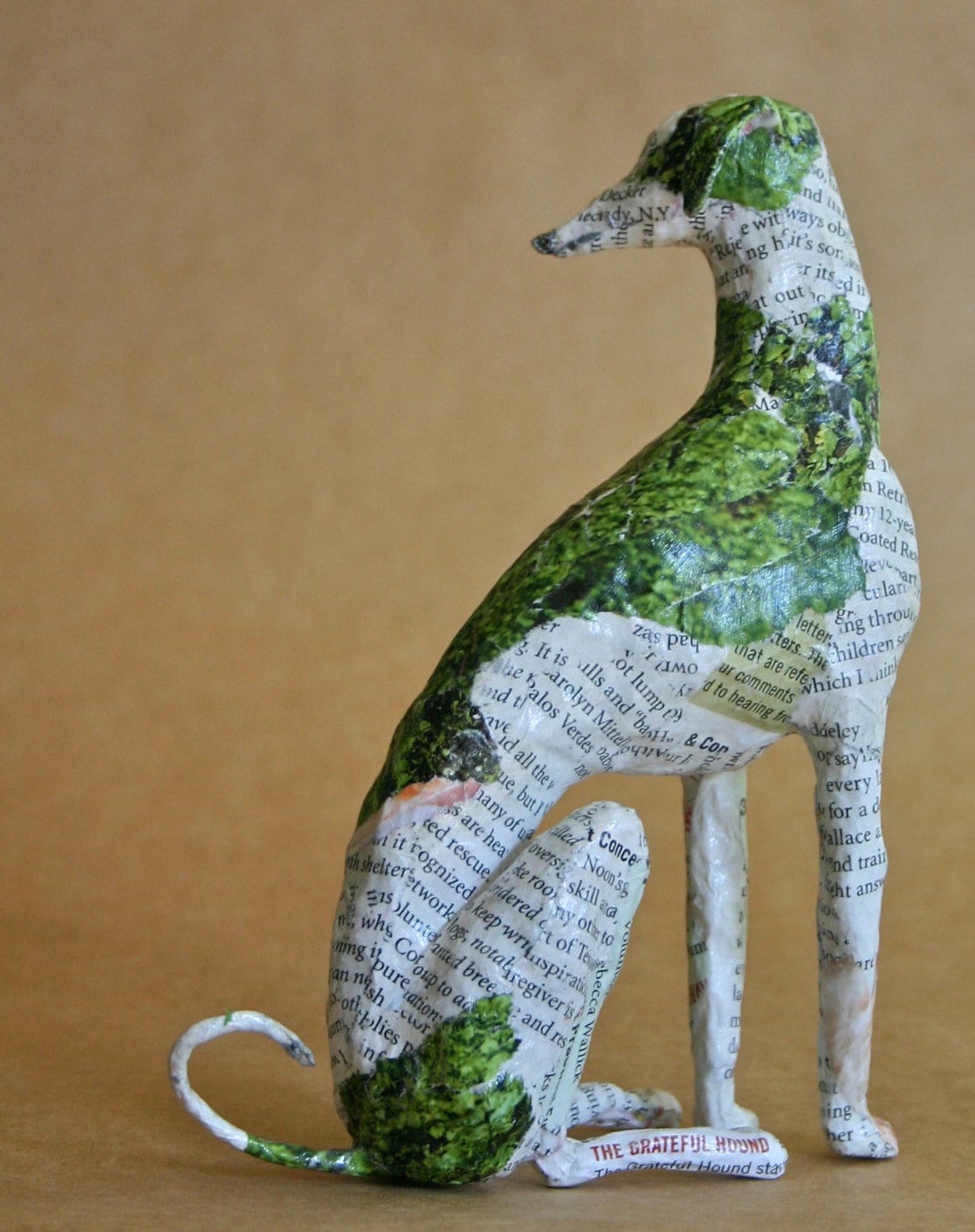 Hound Unique Whimsical Paper Mache Dog Sculpture Custom - Etsy Nederland