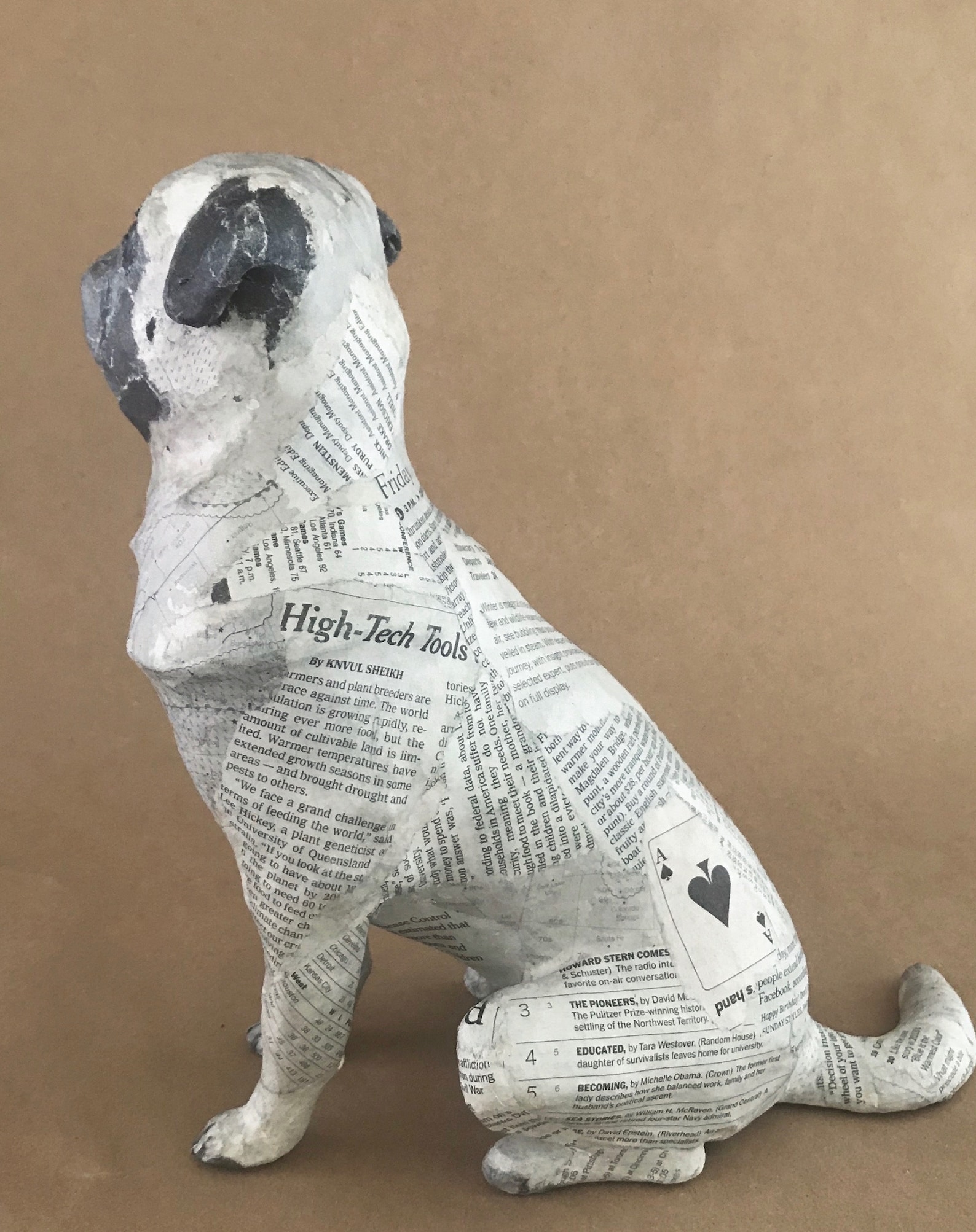 Pug #3, Unique Whimsical Paper Mache Dog Sculpture - Etsy